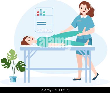 Chiropraktiker Flat Cartoon Handgezeichnete Vorlagen Illustration des ...