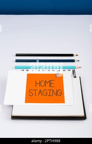 Handschrift Text Home Staging. Wort zum Gesetz über die Vorbereitung ...