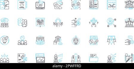 Lineare Symbole für Firma festgelegt. Gründung, Organisation ...