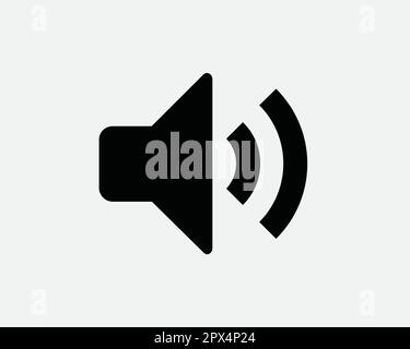 Lautsprecher-Lautstärke Zeichen Symbol. Sound-Symbol. Symbole auf neun ...