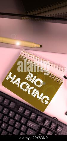 Konzeptionelle Überschrift Bio Hacking, Geschäftsübersicht genetisches ...