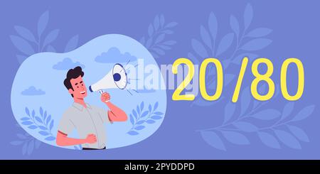 Inspiration mit Zeichen 80 bis 20. Pareto-Prinzip der Faktorsparsität ...