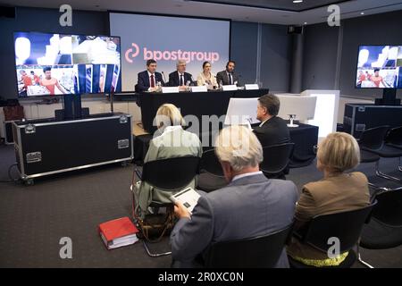 Koen Aelterman, CFO bpost, Philippe Dartienne, CEO von Bpost, ad ...