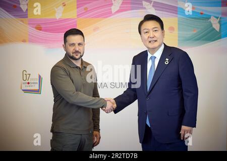 21. Mai 2023. Yoon, die 7-Führer besuchen den südkoreanischen Präsidenten Yoon Suk Yeol (C ...