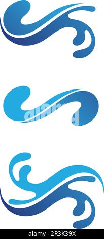 Wellen Strand Logos und Symbole Vorlage Symbole app Stock-Vektorgrafik ...