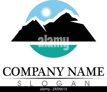 Berge Natur Landschaft Logos und Symbole Symbole Vorlage Stock ...