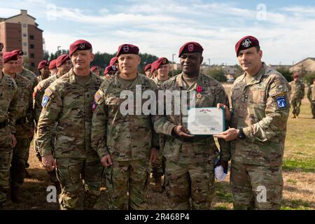 Lt. Gen. Christopher T. Donahue speaks as a part of the ceremony to ...