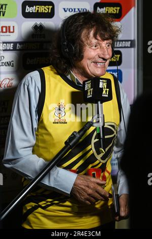 Oostende, Belgien. 27. Mai 2023. Oostendes Cheftrainer Dario Gjergja ...