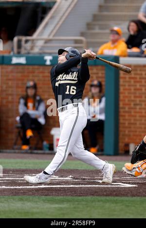 Vanderbilt Commodores catcher Jack Bulger (16) circles the bases after ...