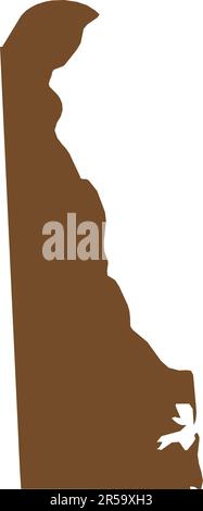 Vektor Menschen Karte von Delaware, USA. Stilisierte Silhouette, Leute ...