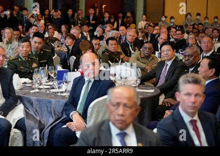 Acting Prime Minister of Singapore Lawrence Wong (left) with Estonia's ...