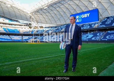 Rugby Australia's new Chief Executive Phil Waugh poses for a portrait ...