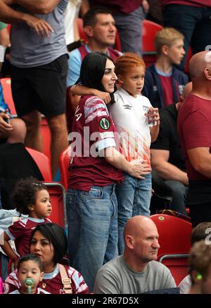 Laura Marchetti, Ehefrau von Angelo Ogbonna von West Ham United vor dem ...