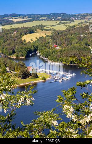 Slapska prehrada, vyhlídka Nová Rabyně, Vltavska kaskada, Stredni Cechy ...