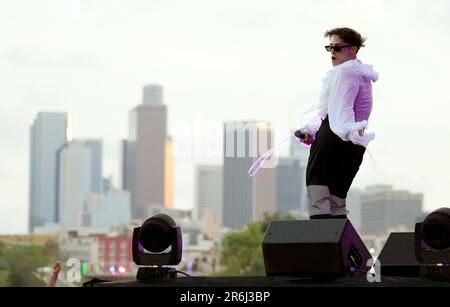 Luka Bazulka of The Scarlet Opera performs on the first night of the ...