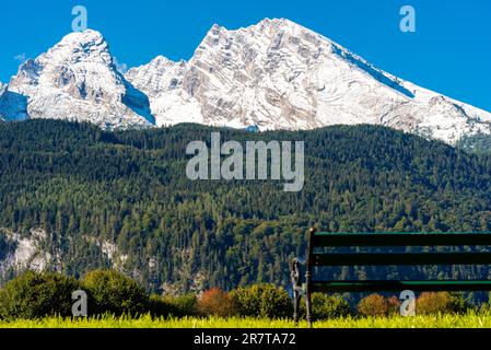 Der Watzmann ist das legendäre zentrale Massiv der Berchtesgaden-Alpen ...