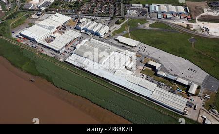 Luftaufnahme von BAE Systems Brough, Teil des Humber Enterprise Park ...