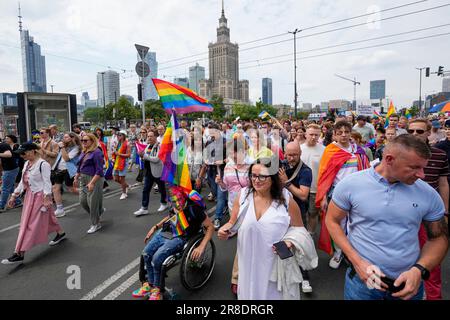 People take part in Poland's yearly Pride parade, known as the Equality ...
