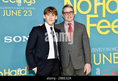 Matthew Broderick, right, and son James Wilkie Broderick attend the ...
