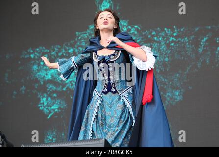 London, Großbritannien. Holly-Anne Hull im Musical Phantom der Oper im ...