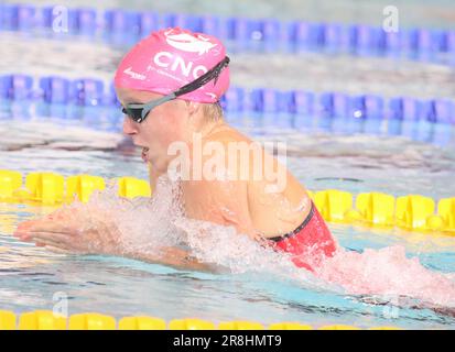 Justine Delmas 2. Platz, Finale 200 m Brustschlag während der French ...