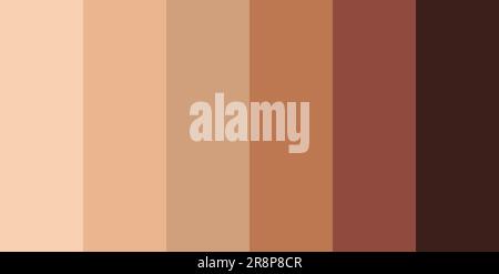 Farbskala für Hauttöne. Brown Palette Vektor menschliche Haut ...