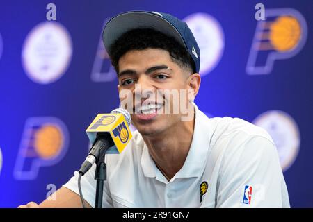 Indiana Pacers first round draft choices Jarace Walker, left, and Ben ...