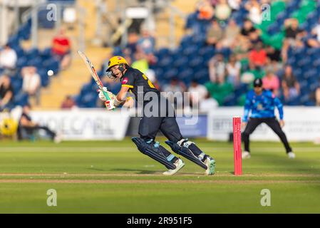 23. Juni 2023; Sophia Gardens, Cardiff, Wales: Vitality Blast T20 ...