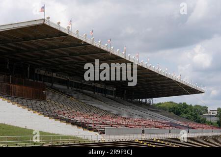 The grandstand of Nashville Fairgrounds Speedway is viewed Friday, June ...
