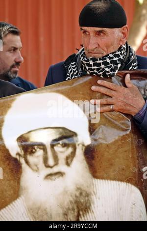 Diyarbakir, Türkei, 29/06/2023, Ein Poster des kurdischen Führers Seyid ...