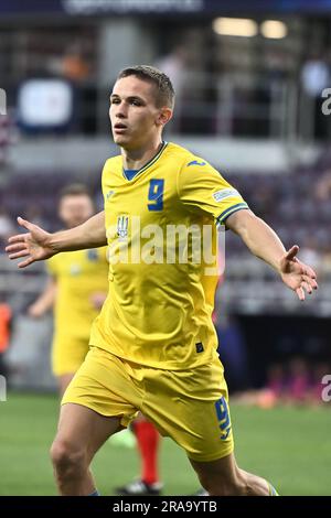 BUKAREST, RUMÄNIEN - JUNI 21: Danylo Sikan aus der Ukraine und Bartol ...