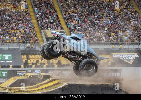 Dresden, Deutschland. 02. Juli 2023. Monstertuck „SCOOBY DOO“ mit ...