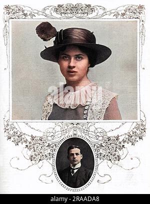 Porträts von Lady Victoria Stanley, Tochter des 17.. Earl of Derby und ...