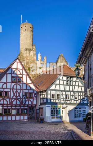 Altstadt und Schloss Eppstein, Taunus, Hessen, Deutschland ...