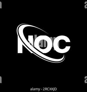 NOC kreisförmiges Logo mit Kreis- und Ellipsenform. NOC ...