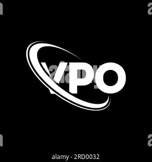 VPO-Logo mit kreisförmigem Buchstaben in Kreis- und Ellipsenform. VPO ...