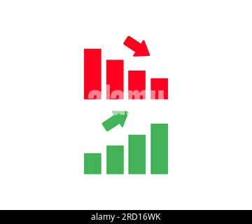 Symbolgruppe des Diagramms wird vergrößert. Diagrammsymbol. Diagrammsymbol Stock-Vektorgrafik ...
