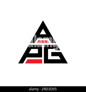 APG-Logo mit Dreiecksbuchstaben und Dreiecksform. Monogramm mit dem APG ...