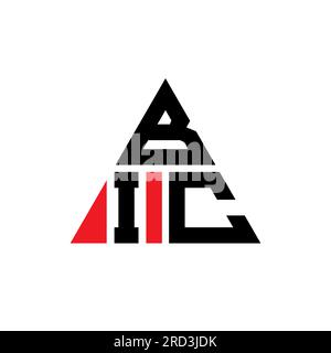 BIC-Logo mit Dreiecksbuchstaben und Dreiecksform. Monogramm mit BIC ...