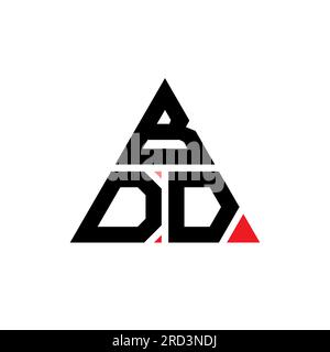 BDD-Logo mit Dreiecksbuchstaben und Dreiecksform. Monogramm mit BDD ...