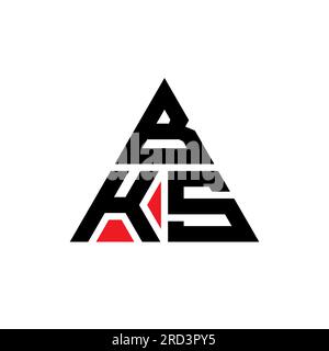 BKS-Logo mit Dreiecksbuchstaben und Dreiecksform. Monogramm mit BKS ...