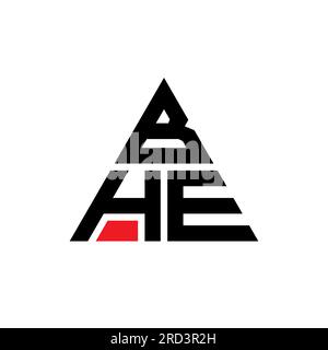 BHE-Logo mit Dreiecksbuchstaben und Dreiecksform. Monogramm mit BHE ...