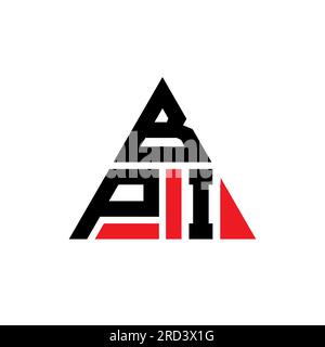 BPI-Logo mit Dreiecksbuchstaben und Dreiecksform. Monogramm mit BPI ...