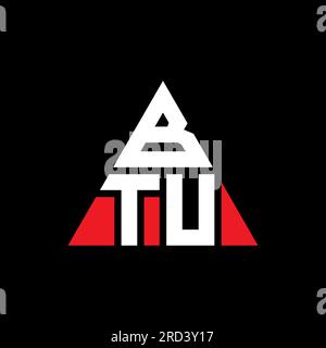 BTU-Logo mit Dreiecksbuchstaben und Dreiecksform. Monogramm mit BTU ...