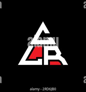 CLR-Logo mit Dreiecksbuchstaben und Dreiecksform. Monogramm mit dem CLR ...
