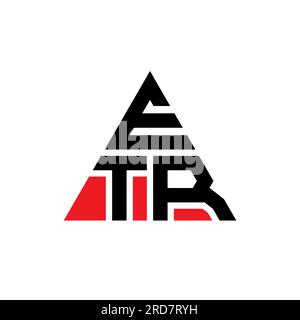 ETR-Logo mit Dreiecksbuchstaben und Dreiecksform. ETR-Dreieck-Logo ...