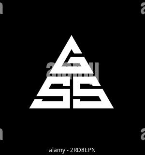 GSS-Logo mit Dreiecksbuchstaben und Dreiecksform. Monogramm mit dem GSS ...