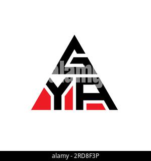 GYA-Logo mit Dreiecksbuchstaben und Dreiecksform. Monogramm mit GYA ...