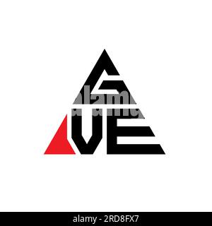 GVE-Logo mit dreieckigem Buchstaben in Dreiecksform. Monogramm mit ...