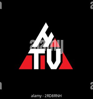 HTV-Logo mit Dreiecksbuchstaben und Dreiecksform. Monogramm mit HTV ...